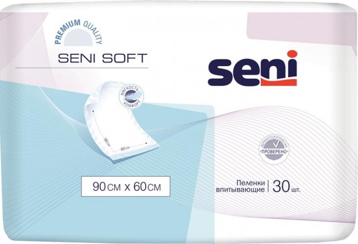 Пеленки Soft 60x90 см 30 шт. Seni — купить в Москве в интернет-магазине ...